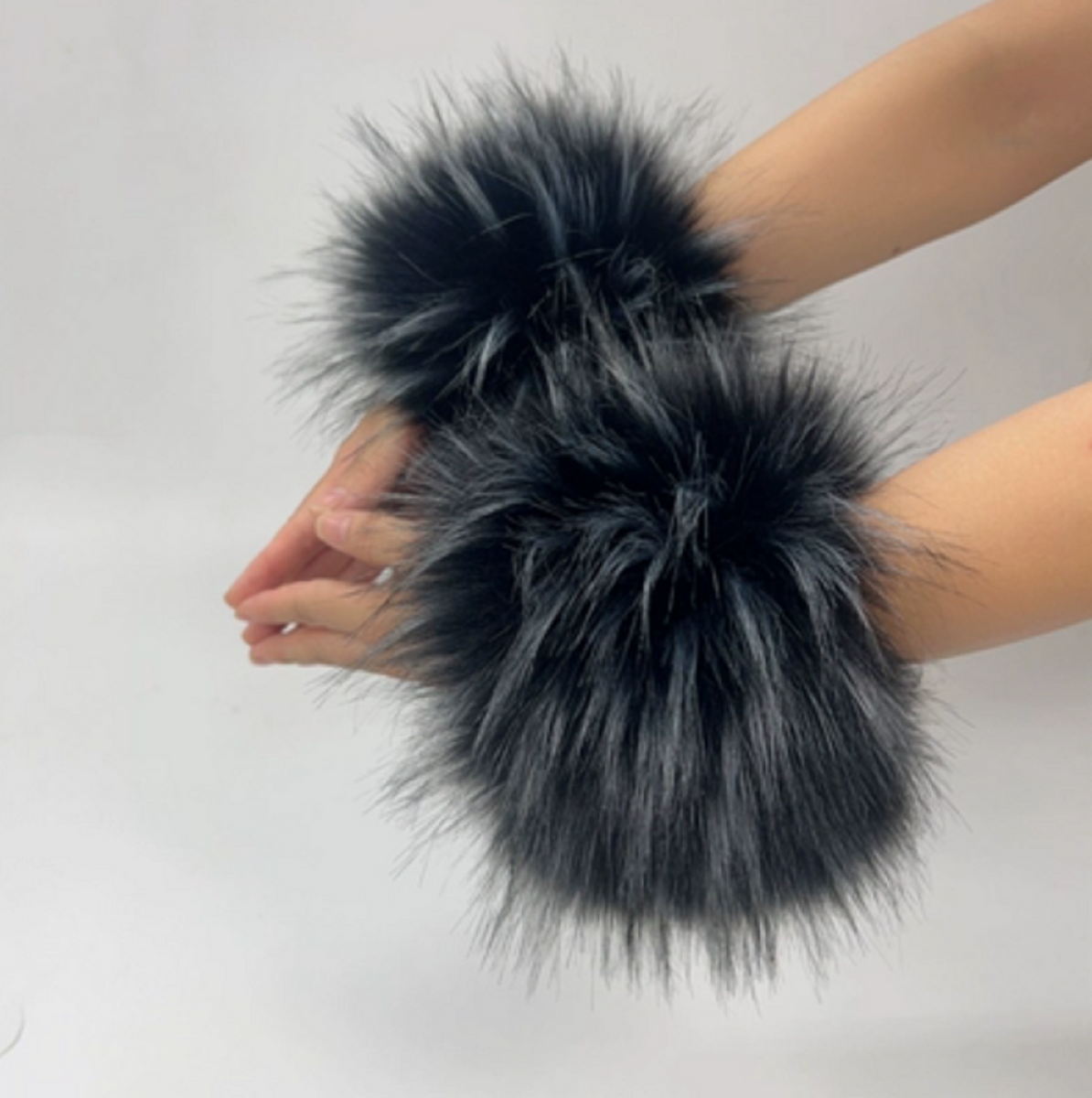 Faux Fur Wrist Cuffs, Fake Sleeve Cuffs, False Wrist Cuffs, Removable ...