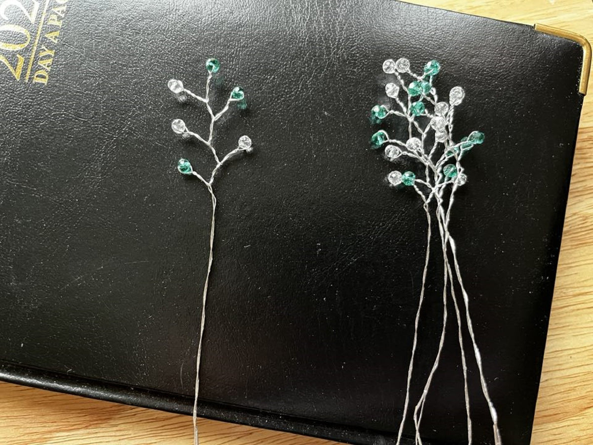 10 Stems / Glass Bead Spray Stems FS30S (Mix clear) – Happy Crafting UK